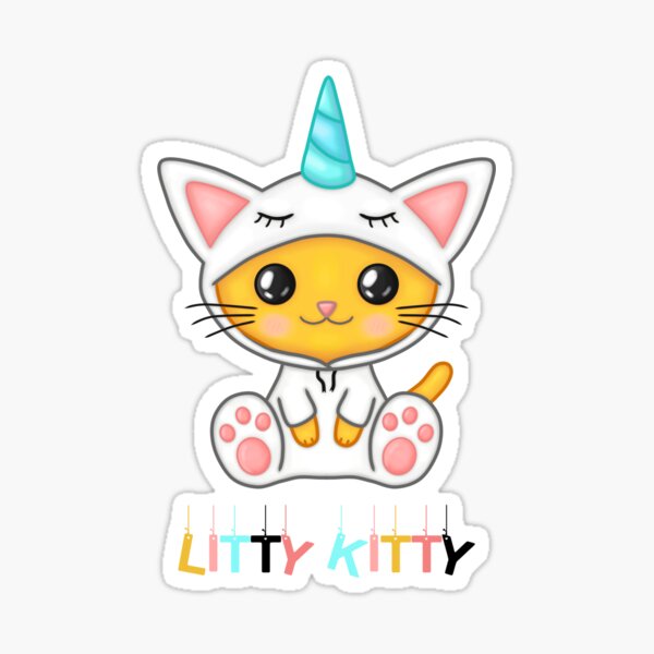 "Litty Kitty" Sticker for Sale by BentoPop | Redbubble