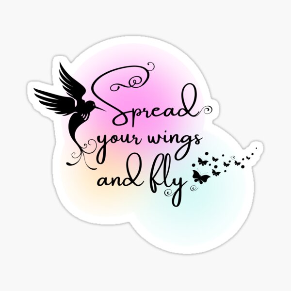 "'Spread Your Wings and Fly' Cute Butterfly Inspirational Quote ...