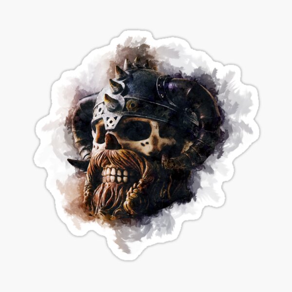 "Viking Skull" Sticker for Sale by Desandu | Redbubble