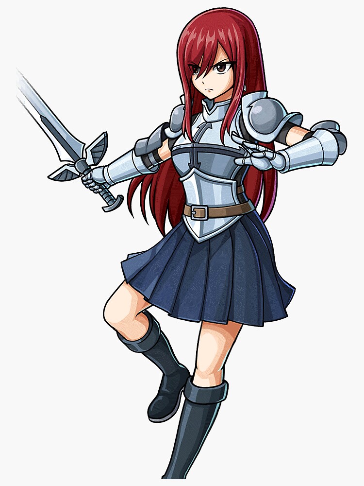 "Fairy Tail Erza Scarlet " Sticker for Sale by miratekce07 | Redbubble