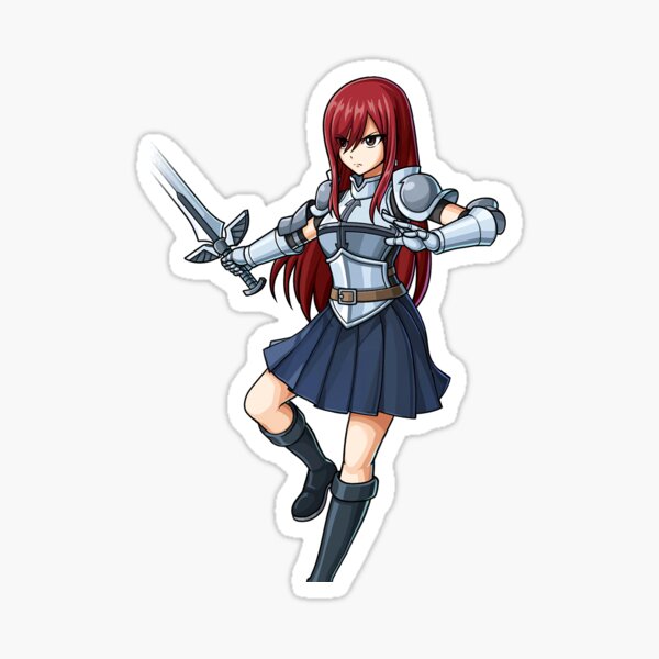 "Fairy Tail Erza Scarlet " Sticker for Sale by miratekce07 | Redbubble