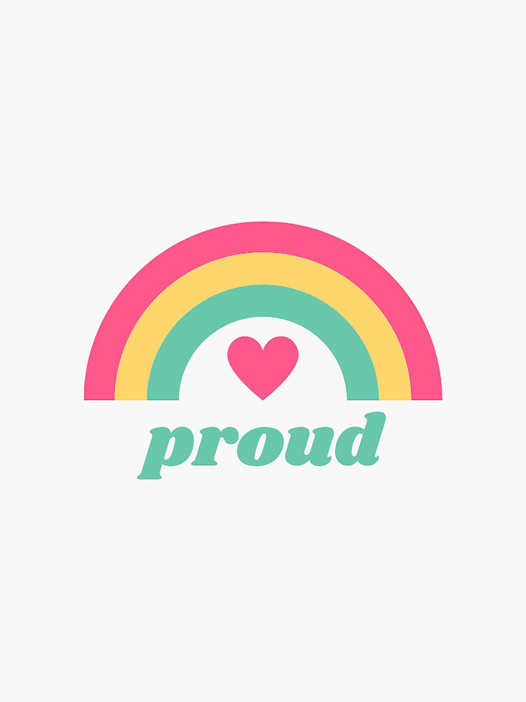 "Proud pride flag" Sticker by YanaMer | Redbubble