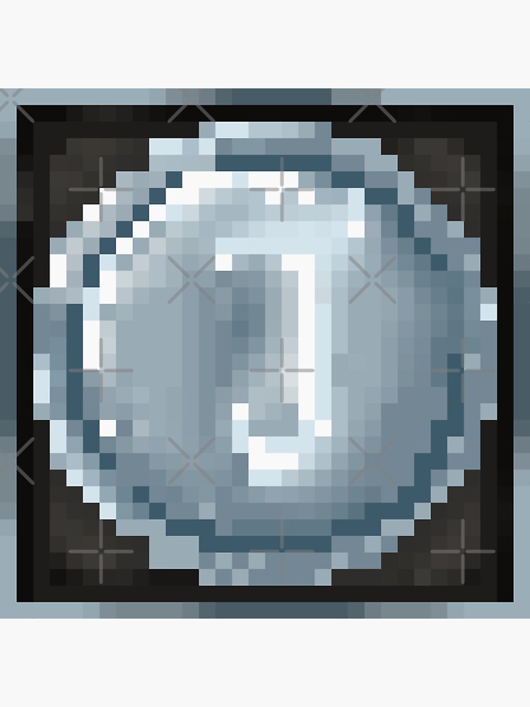 "Pixel Silver Coin" Sticker for Sale by maloiko | Redbubble