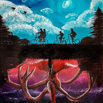 "Stranger Things The Upside Down" Art Print for Sale by LarasSkulls | Redbubble