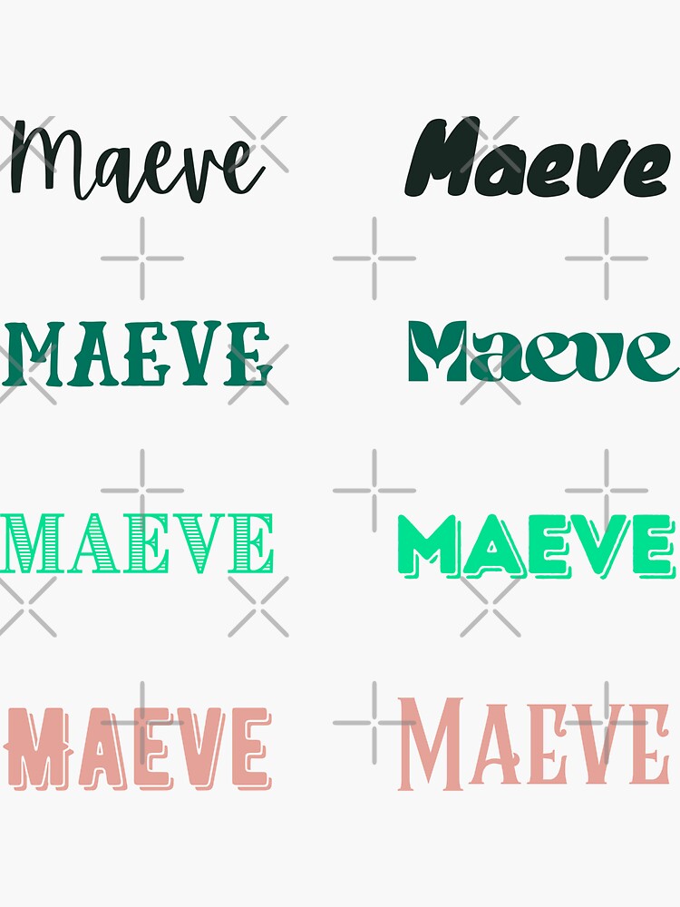 "Maeve Sticker Pack - Irish Girls' Names (8 Pack)" Sticker for Sale by ...