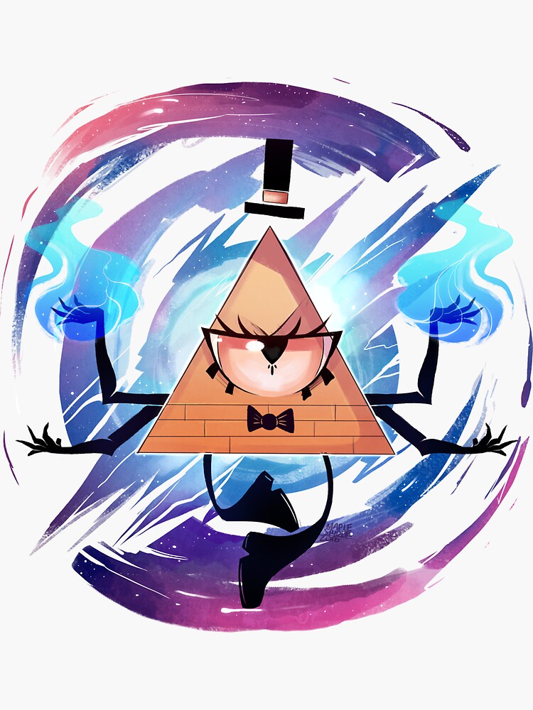"Bill Cipher" Sticker by Maplespyder | Redbubble