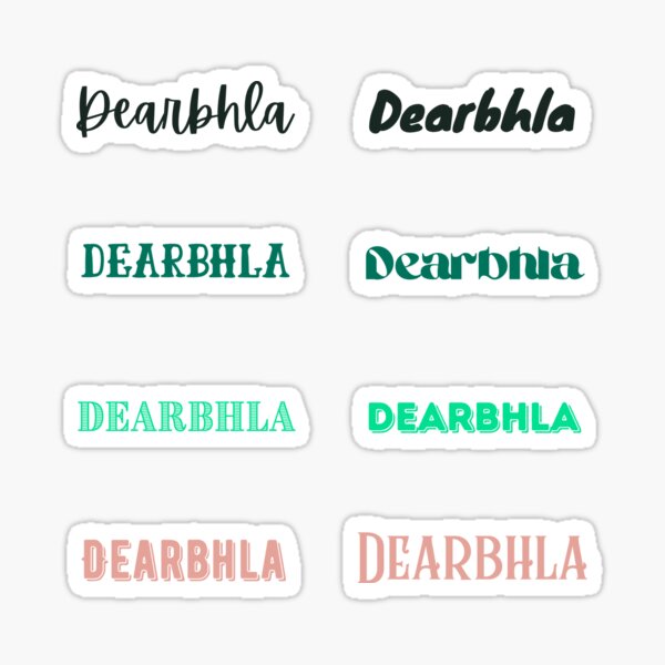 "Dearbhla Sticker Pack - Irish Girls' Names (8 Pack)" Sticker for Sale ...