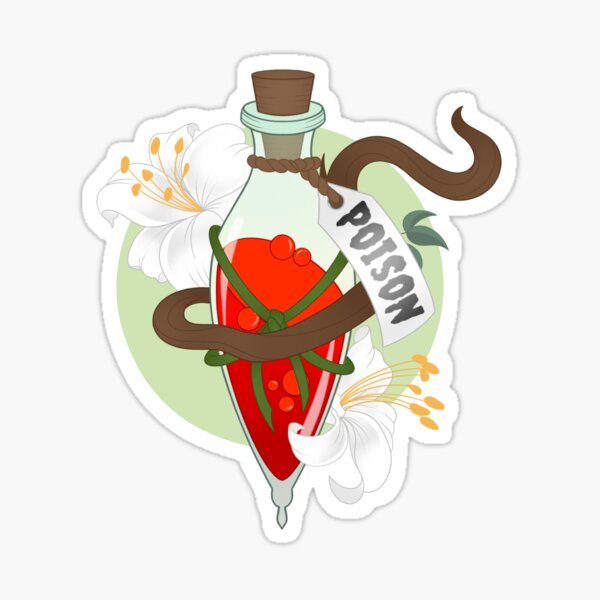 "Poison" Sticker for Sale by KillerKimArt | Redbubble