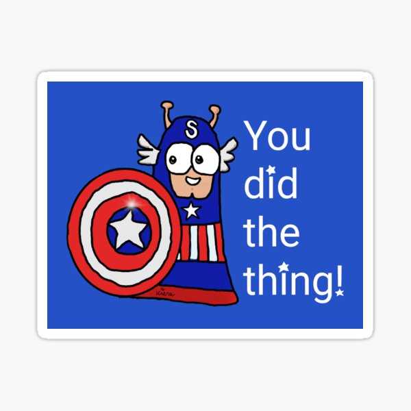 "Captain Slug" Sticker for Sale by KizzySlugs | Redbubble