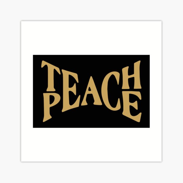 "Teach Peace" Sticker by Sinfamous | Redbubble