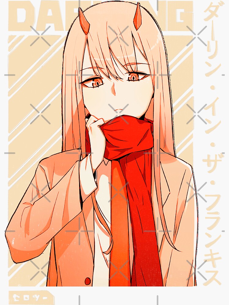"Zero Two 002 [Darling in the Franxx]" Sticker for Sale by Waifu-Dope ...