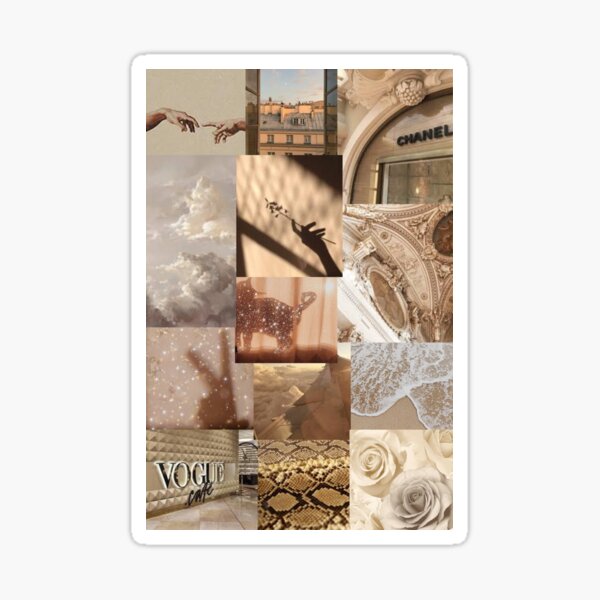 "beige aesthetic " Sticker by valdeaud000 | Redbubble