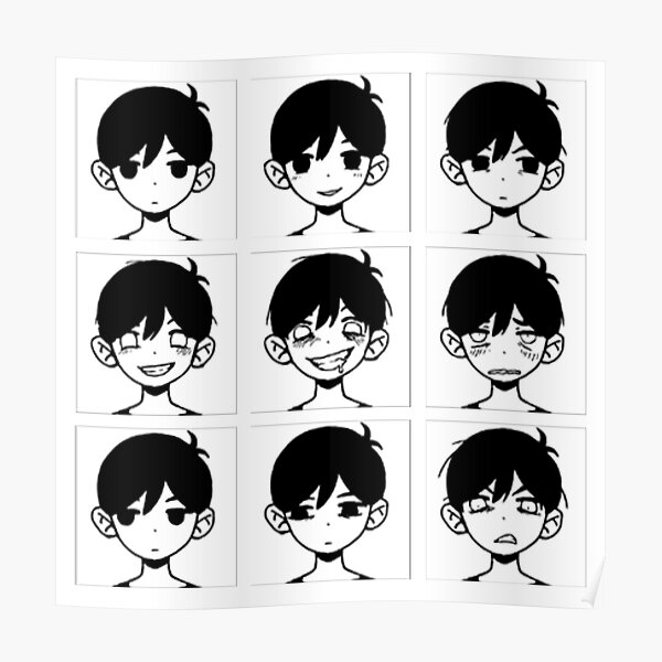 "Omori Stickers 6 in 1" Poster for Sale by Jwaneca | Redbubble