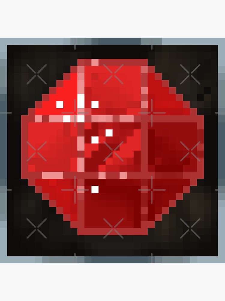 "Pixel Ruby Jewel" Sticker by maloiko | Redbubble