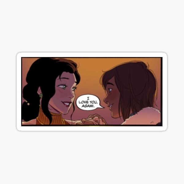 "korrasami i love you" Sticker for Sale by casadyspencer | Redbubble