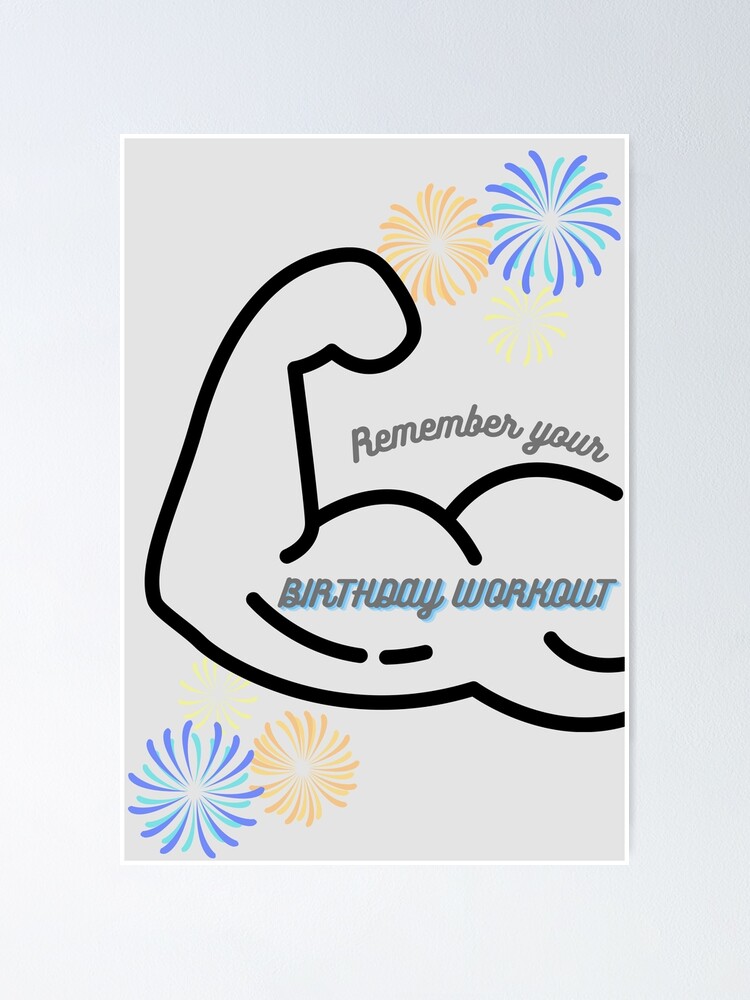 "Fitness birthday. Fit birthday. Gym lover birthday. Workout." Poster ...