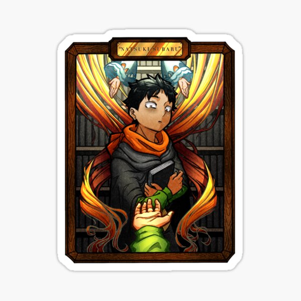 "natsuki subaru in the taygeta library" Sticker by qu1mser | Redbubble