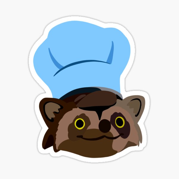 Overcooked Raccoon Stickers | Redbubble
