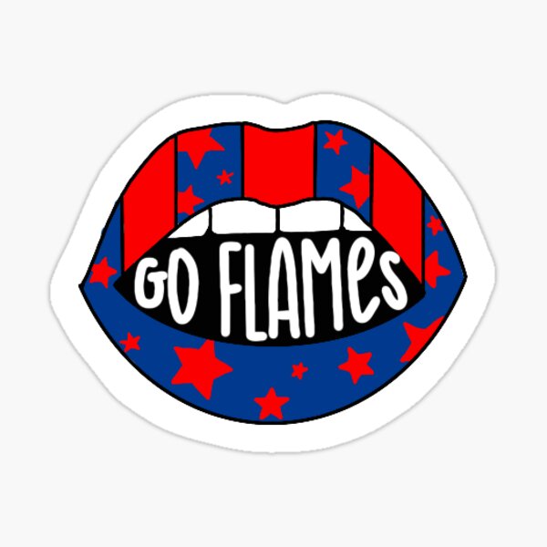 "Go Flames Star Lip Sticker" Sticker by collegethingss | Redbubble