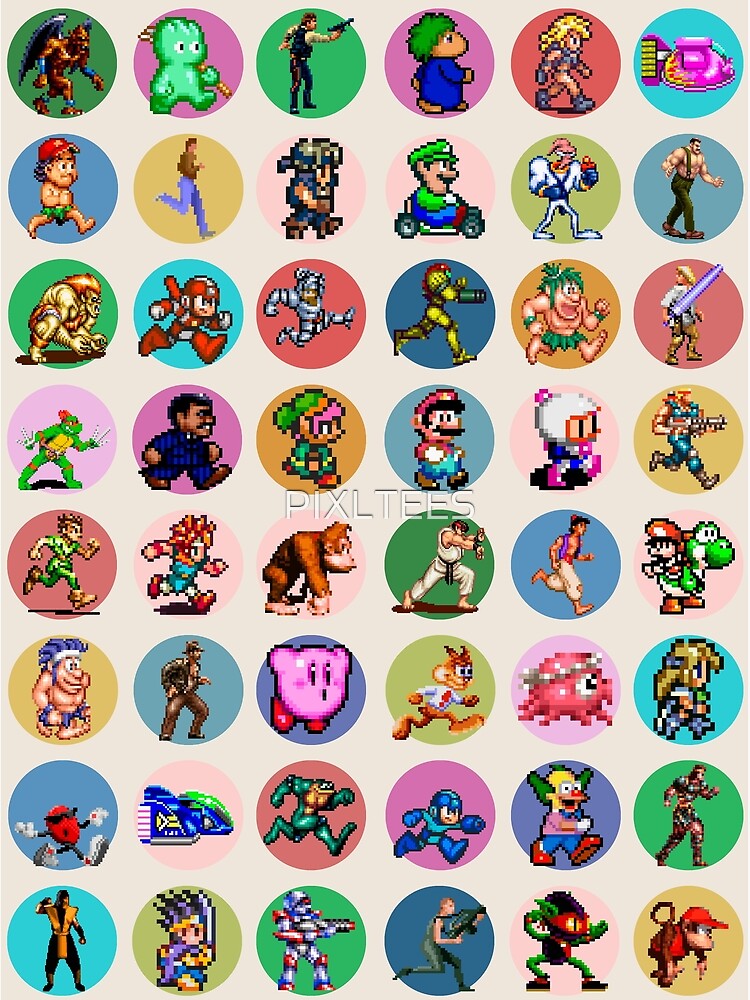 "16BIT ICONS" Poster by PIXLTEES | Redbubble