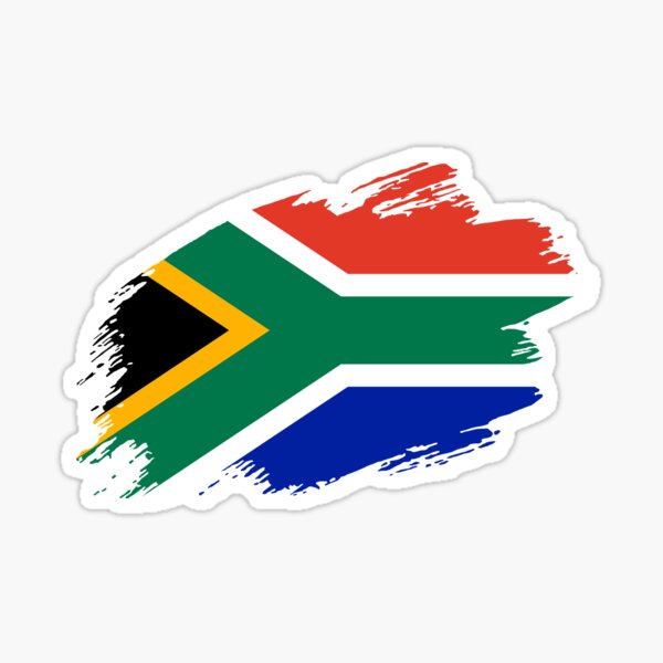 "South Africa South African flag flag" Sticker by GeogDesigns | Redbubble