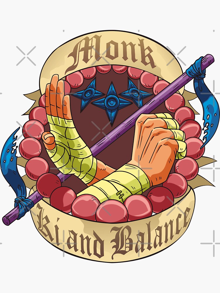 "Monk Class Icon" Sticker for Sale by salcos | Redbubble