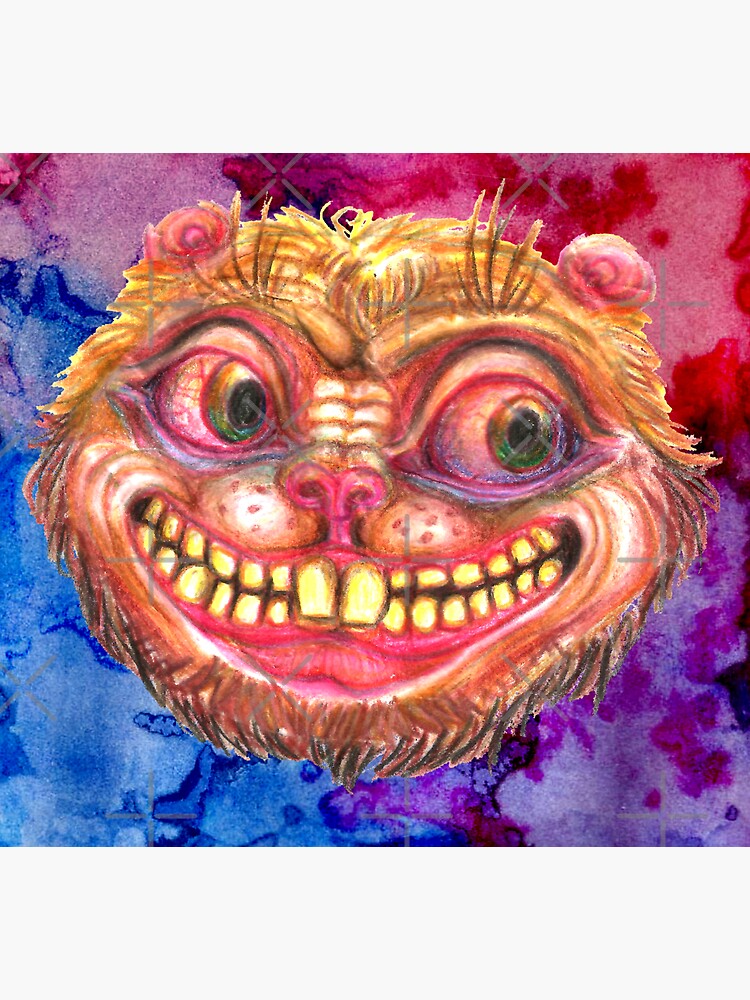 "Scary smile of a hamster" Sticker by kuraimochi | Redbubble