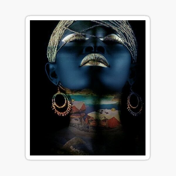 "BLACK FACE PAINTING" Sticker by boutiquefrance | Redbubble