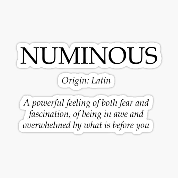 "Numinous Word Definition" Sticker for Sale by art-untethered | Redbubble