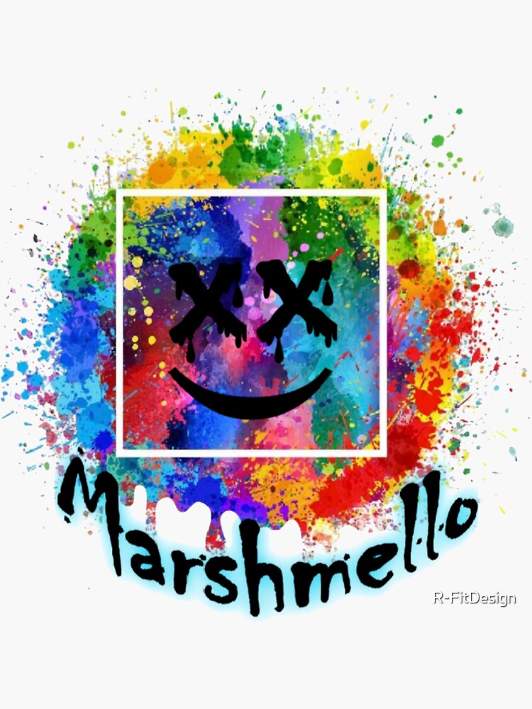"Marshmello " Sticker for Sale by R-FitDesign | Redbubble