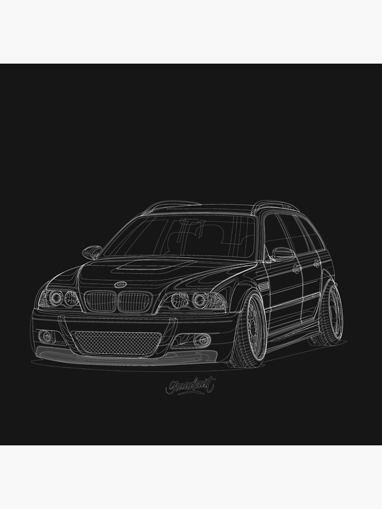 "E46 touring outline" Poster for Sale by -GrandeArt- | Redbubble