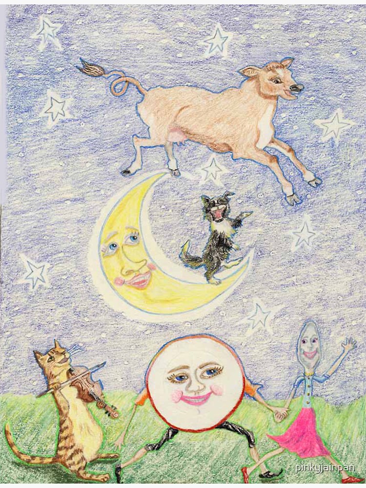 "Hey Diddle, Diddle" Sticker by pinkyjainpan | Redbubble