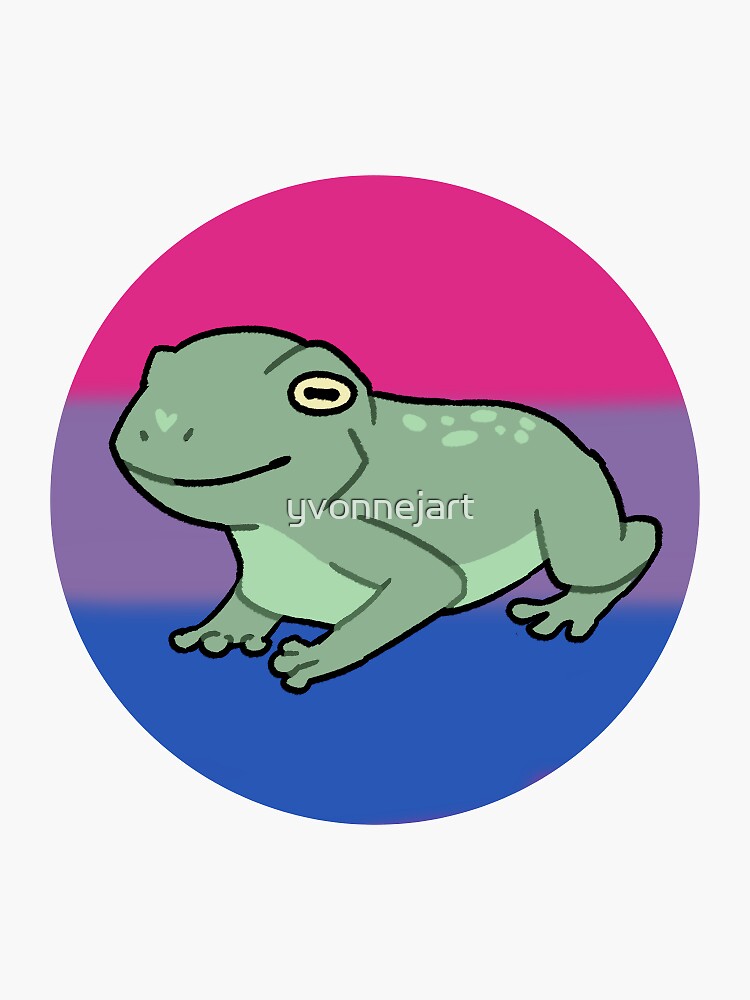 "bisexual frog" Sticker by yvonnejart | Redbubble