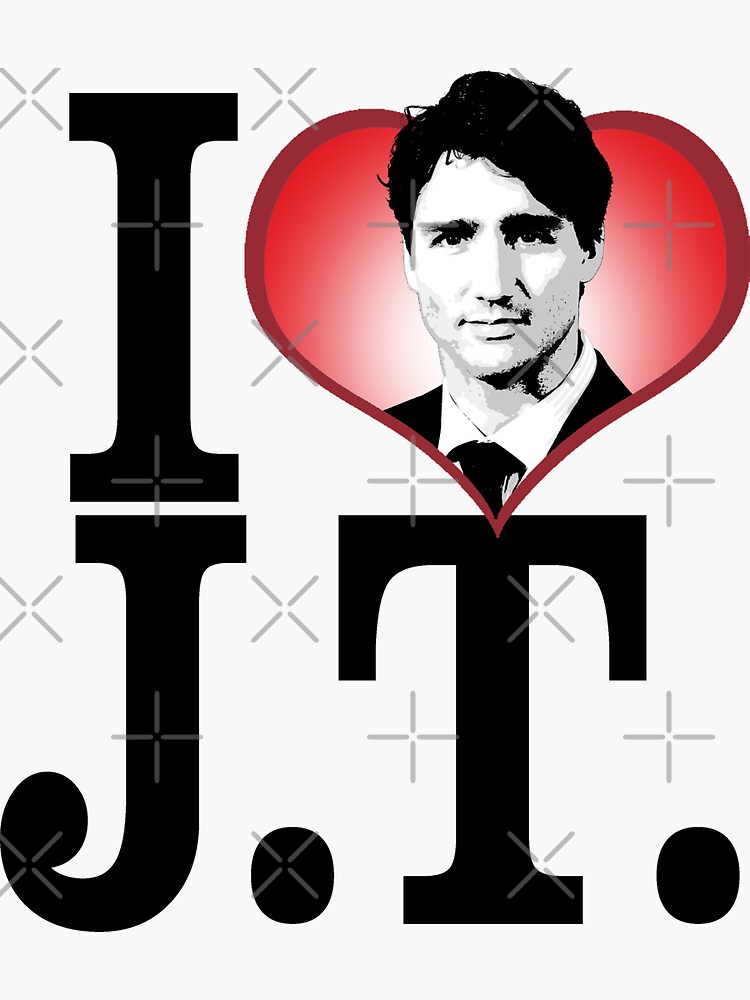 "I Love Justin Trudeau" Sticker for Sale by popdesigner | Redbubble
