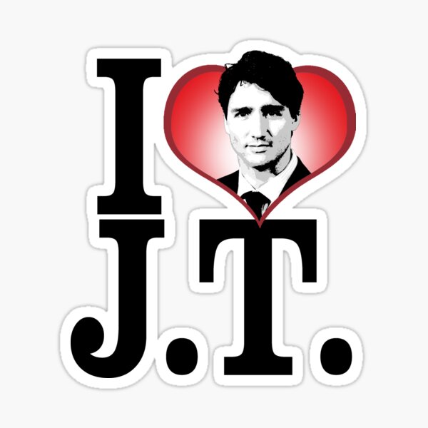 "I Love Justin Trudeau" Sticker for Sale by popdesigner | Redbubble