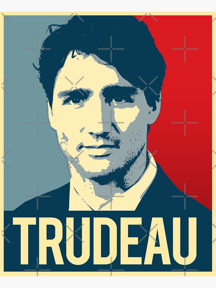 "Trudeau Poster Art" Sticker for Sale by popdesigner | Redbubble