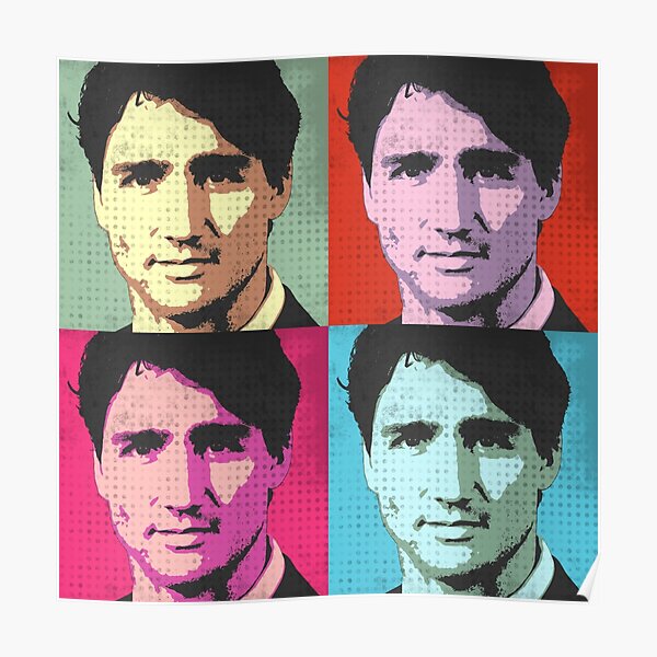 "Justin Trudeau Pop Art" Poster by popdesigner | Redbubble