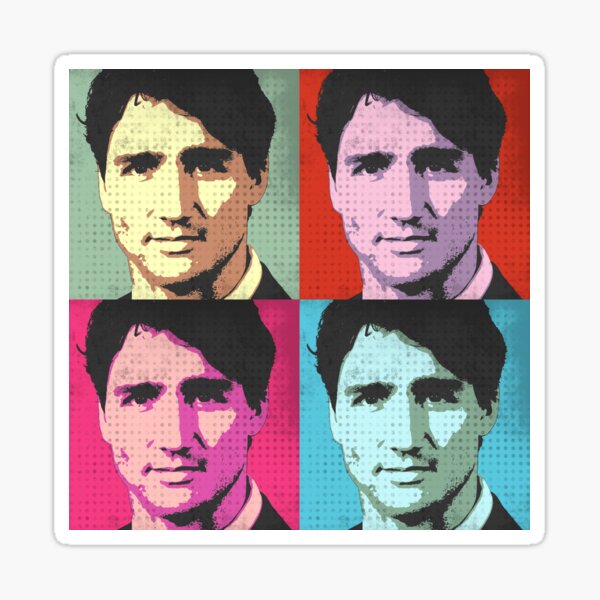 "Justin Trudeau Pop Art" Sticker for Sale by popdesigner | Redbubble