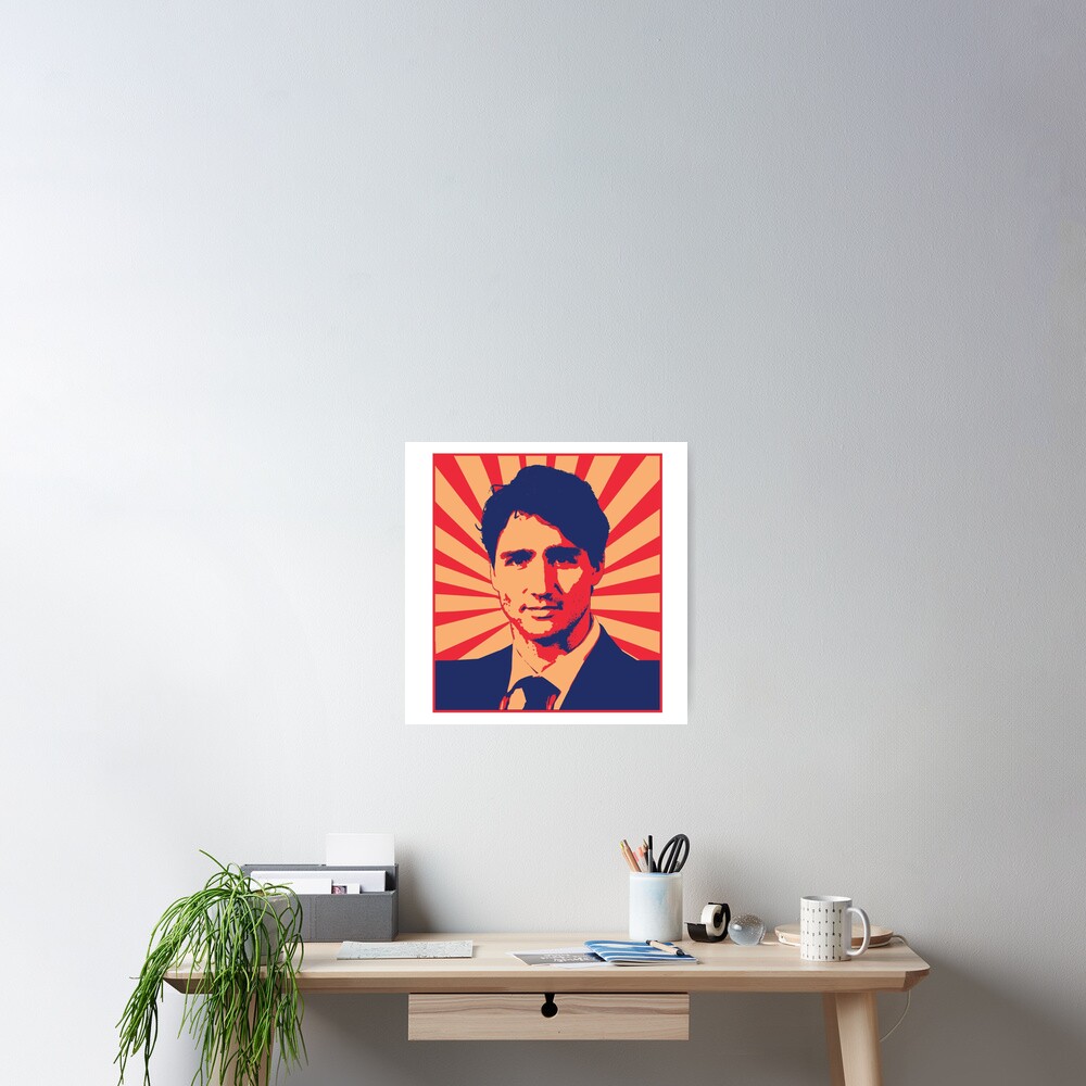 "Justin Trudeau Propaganda Art" Poster by popdesigner | Redbubble
