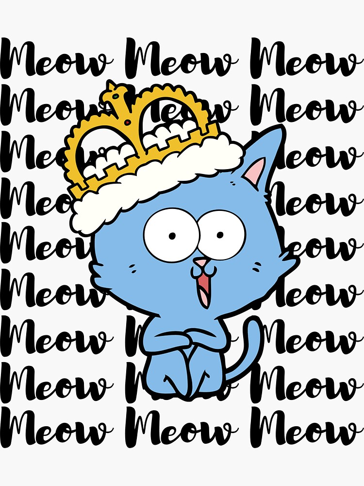 "King Cat" Sticker by Checivinicius | Redbubble