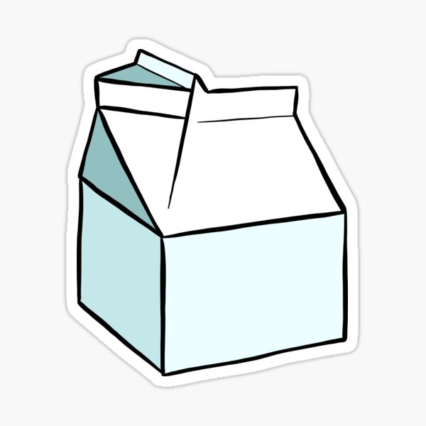 "Milk carton" Sticker by puppiesonabus | Redbubble