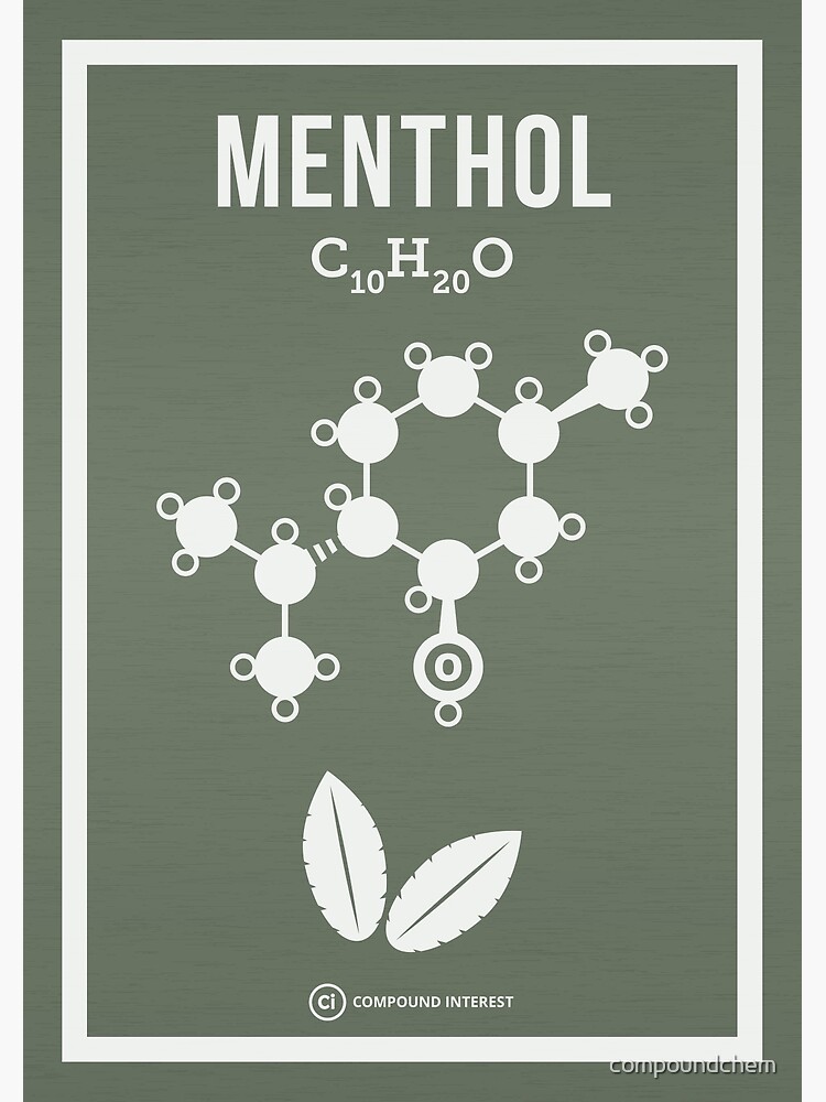 "Menthol" Canvas Print for Sale by compoundchem | Redbubble