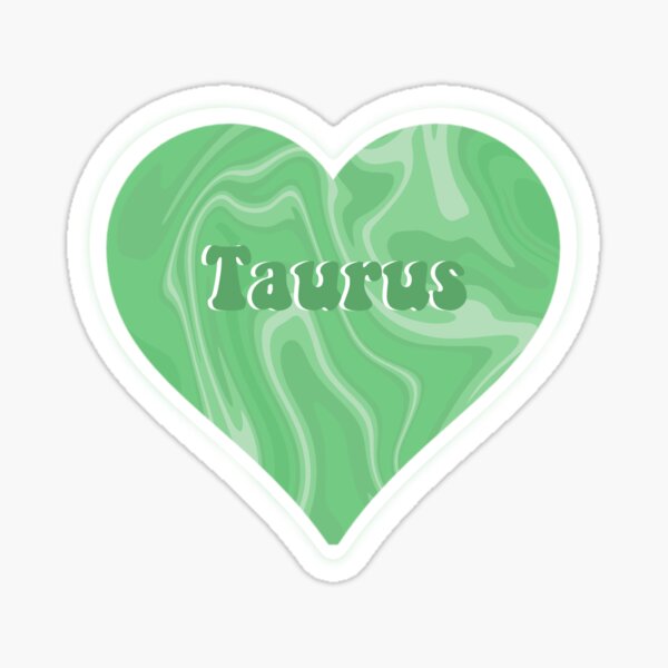 "taurus marble heart sticker" Sticker by sabrina511 | Redbubble