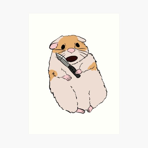 "Screaming hamster meme" Art Print by BrEEazydraws | Redbubble