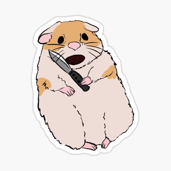 "Screaming hamster meme" Sticker for Sale by BrEEazydraws | Redbubble