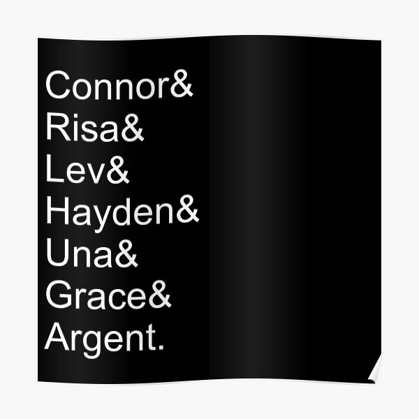 "Unwind cast" Poster for Sale by bonelessbooks | Redbubble