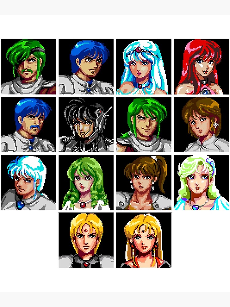 "Classic Phantasy Star 3 Character portraits" Poster by HorneSamir35 ...