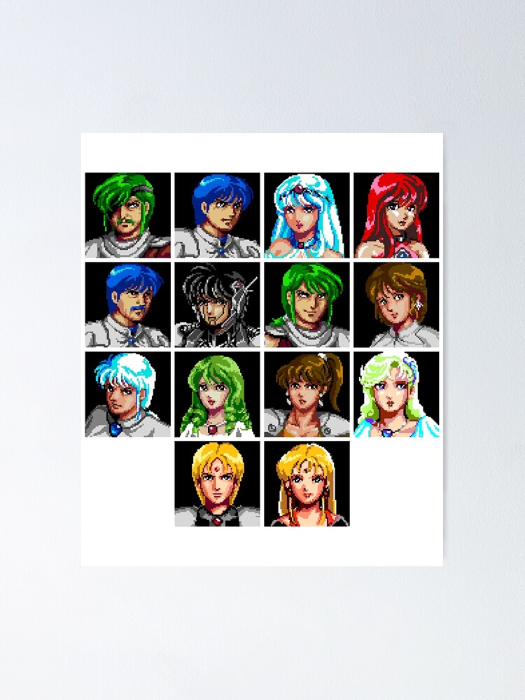 "Classic Phantasy Star 3 Character portraits" Poster by HorneSamir35 ...