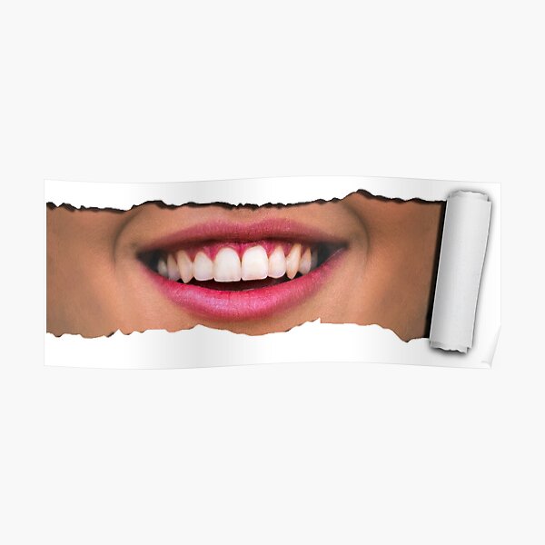 "Happy Female Smiling Mouth - Beautiful White Teeth and Pink Lips ...
