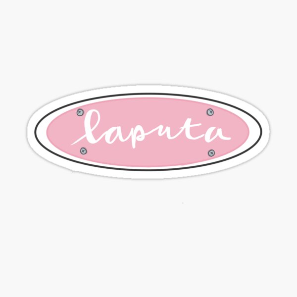 "Pinkish laputa plate" Sticker for Sale by crackeggs | Redbubble
